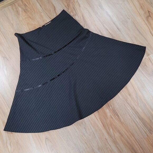 Vintage | Skirts | Doki Geki Black Pinstripe Flareskirt Large | Poshmark